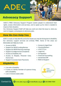 Advocacy Support Program in Melbourne | ADEC